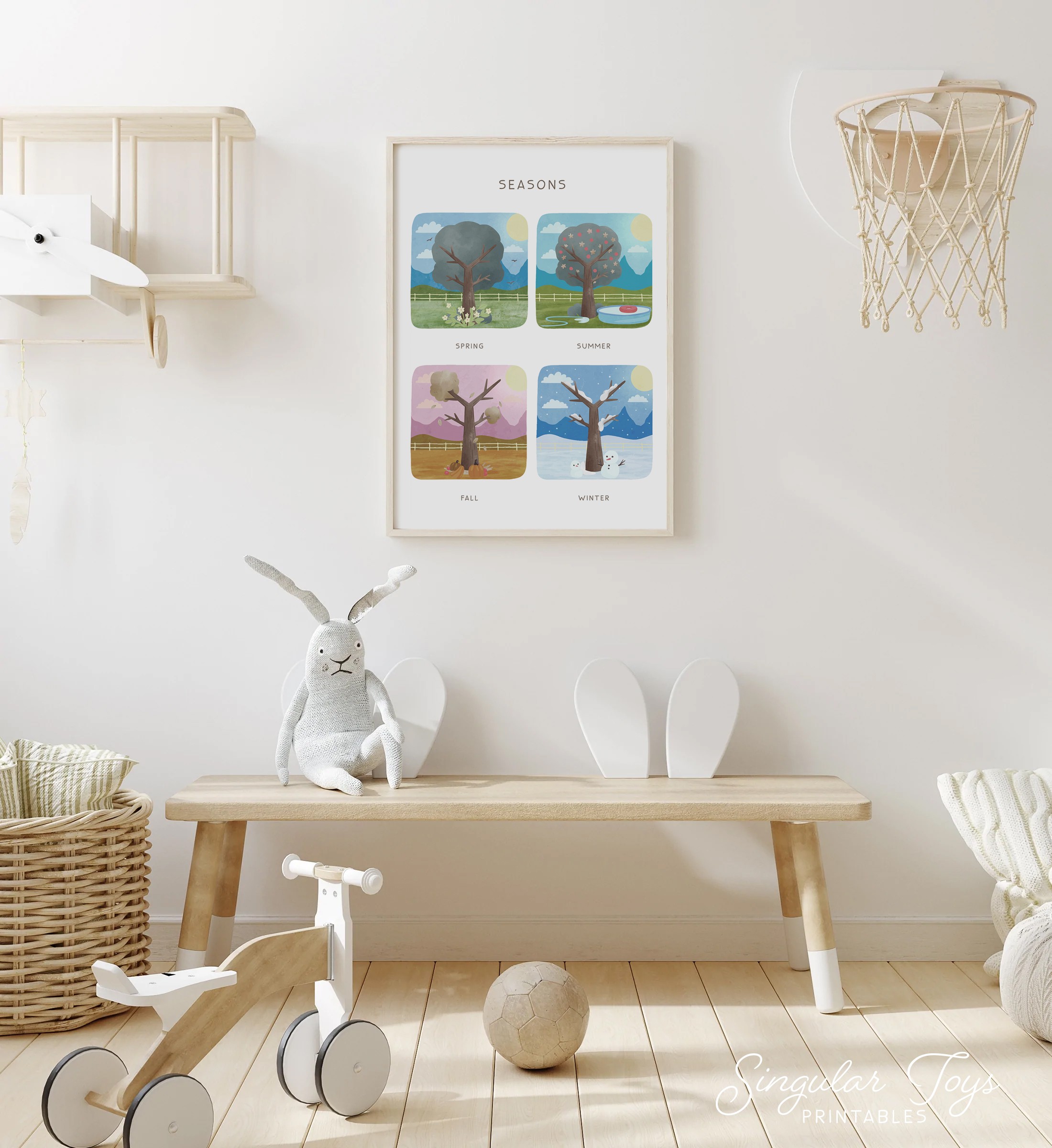 Montessori-Estaciones del año - Imprimible|Singular Toys LLC