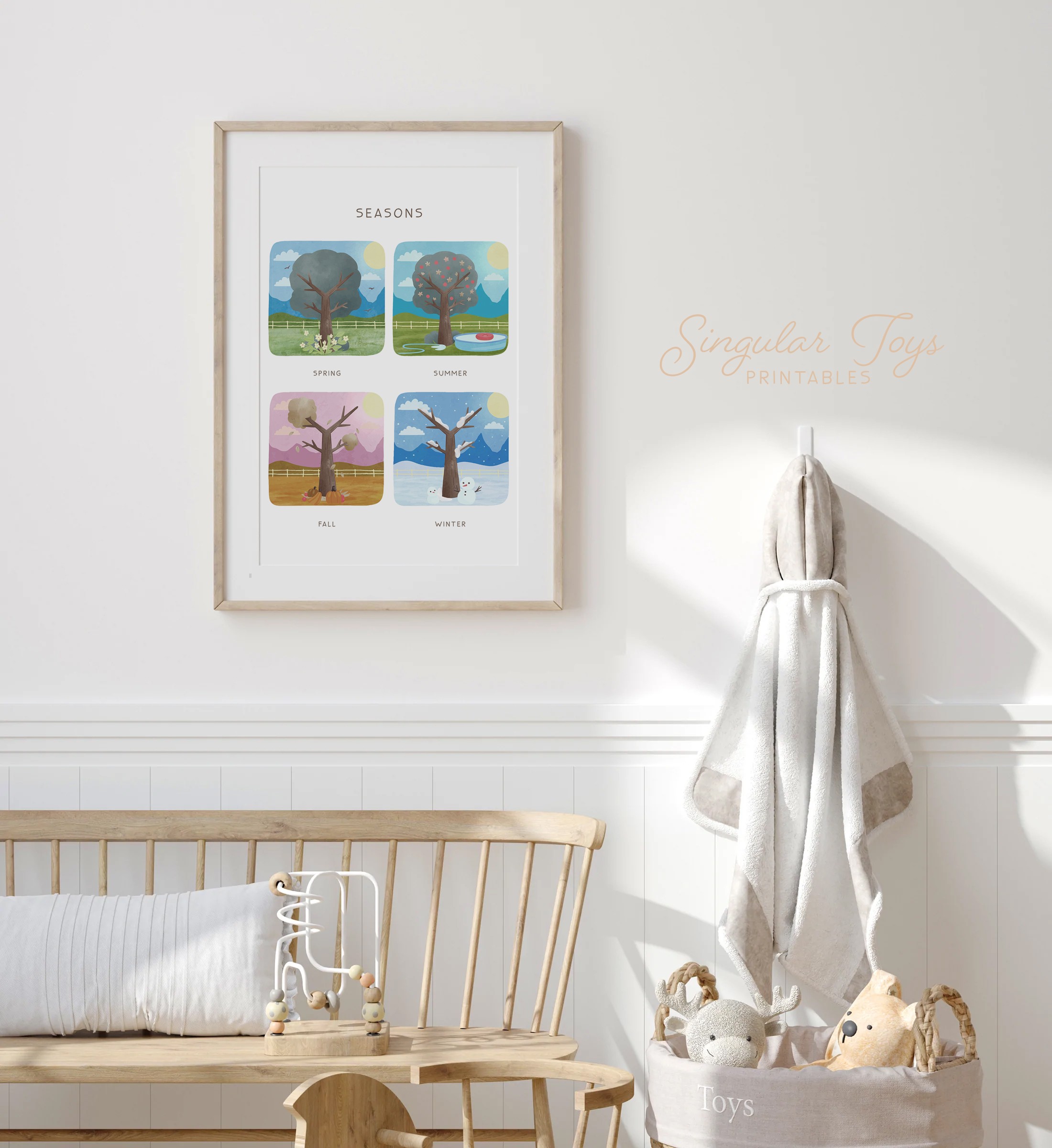 Montessori-Estaciones del año - Imprimible|Singular Toys LLC